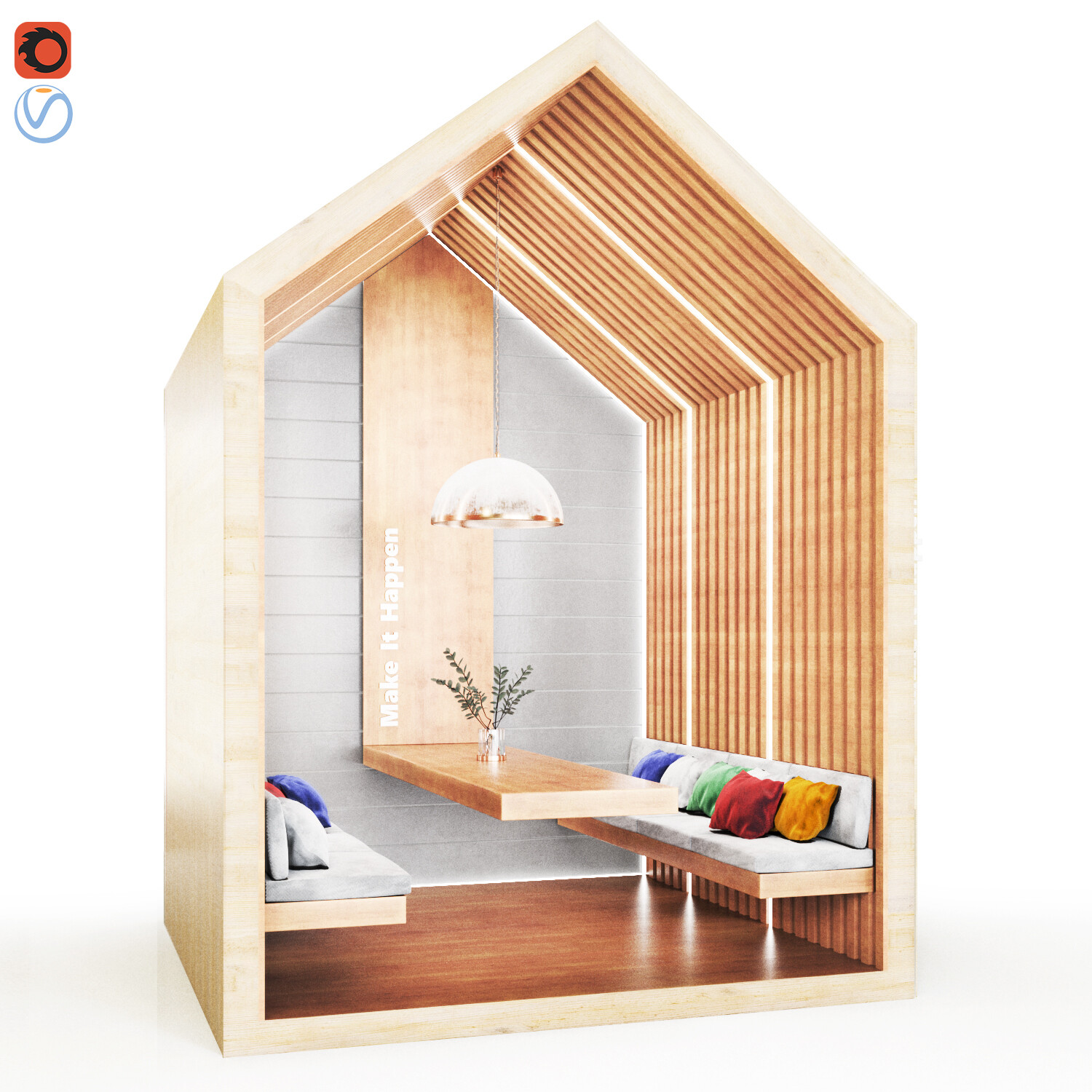 ArtStation - cabin kiosk tree house exhibition | Resources