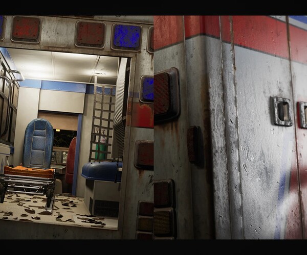 ArtStation - Emergency Vehicles - Premium - Drivable and Interactable [UE4] [UE5] | Game Assets