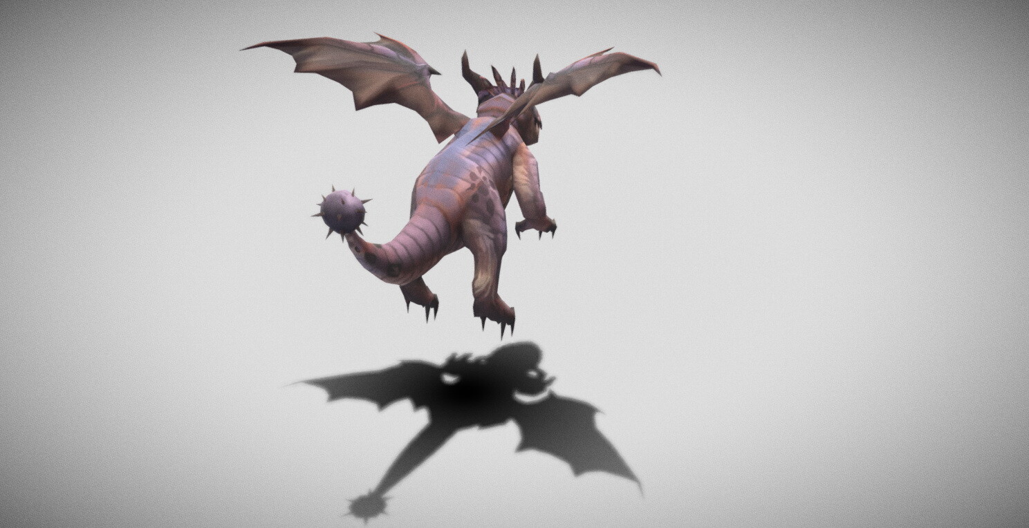 ArtStation - Dungeon Fantasy Monster - Zombie Little Dragon | Game Assets