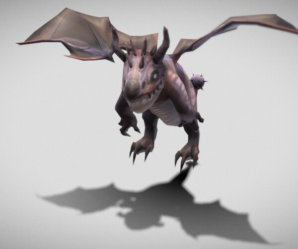 ArtStation - Dungeon Fantasy Monster - Zombie Little Dragon | Game Assets