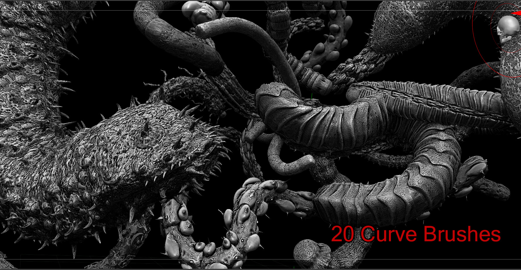 ArtStation - 20 Curve Brushes worm_insect_stuff | Brushes