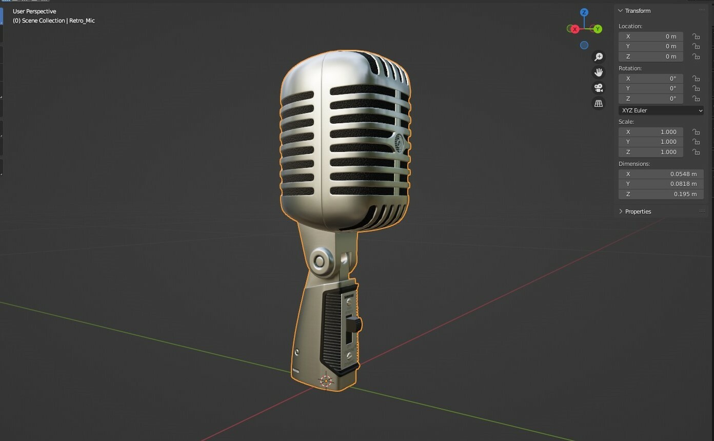 ArtStation - Shure 55SH - Retro Microphone | Game Assets