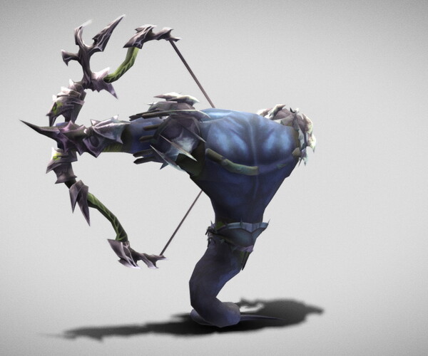 ArtStation - Dungeon Fantasy Monster - Serpent Charge Archer | Game Assets