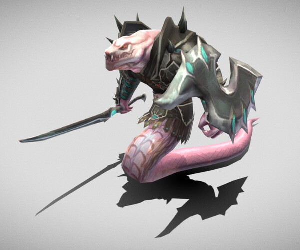 ArtStation - Dungeon Fantasy Monster - Serpent Warrior 1 | Game Assets