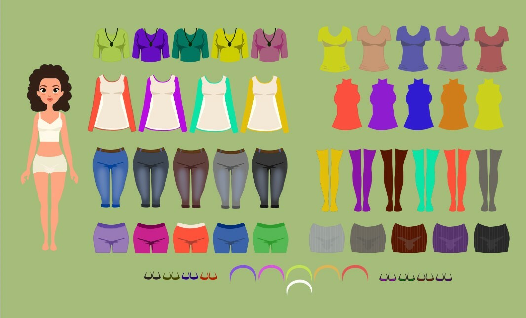 ArtStation - 2D girl pack sprite | Game Assets