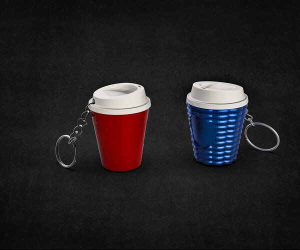 ArtStation - 3D model Coffee Cup Keychain STL File for 3D Printing ...