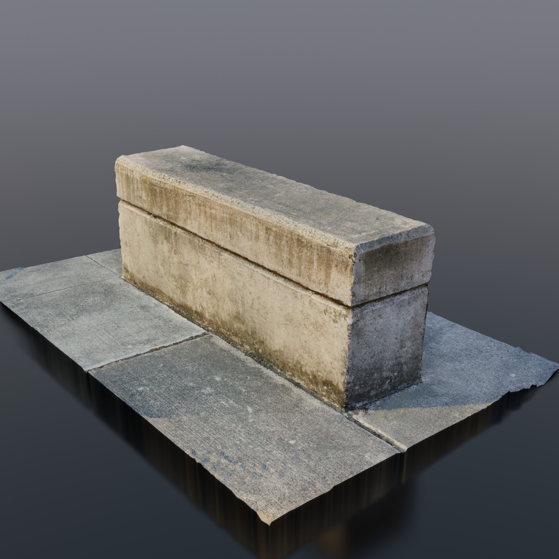 ArtStation - Cement Bench - 3D Asset for Concept Art | Resources