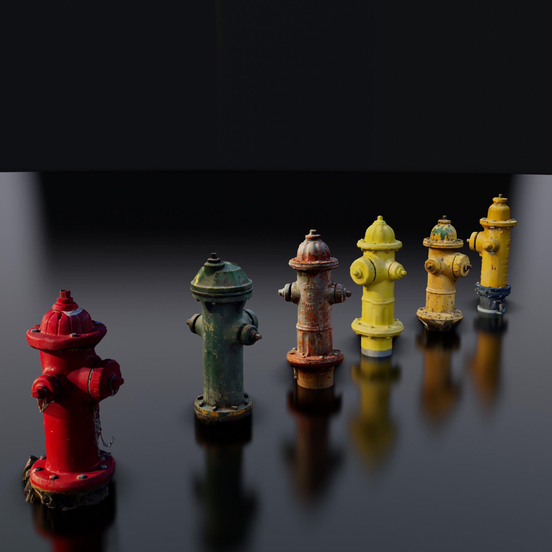 ArtStation - Fire Hydrants - 3D Assets for Concept Art | Resources