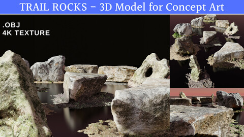 ArtStation - Rocks Trail - 3D Assets for Concept Art | Resources