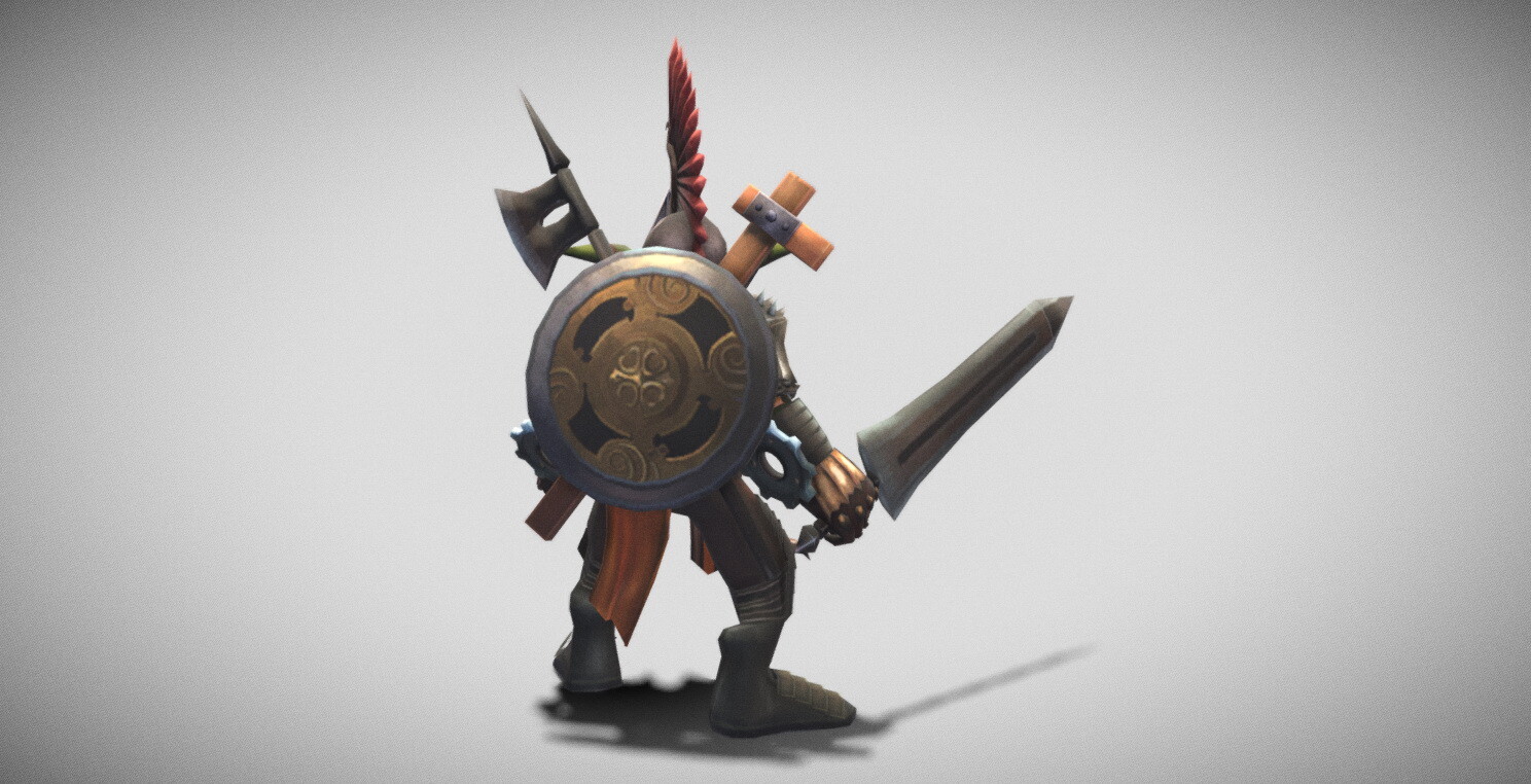 ArtStation - Dungeon Fantasy Monster - Troll Warrior | Game Assets