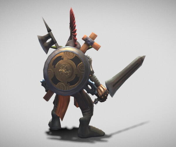 ArtStation - Dungeon Fantasy Monster - Troll Warrior | Game Assets