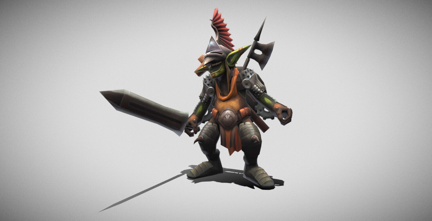 ArtStation - Dungeon Fantasy Monster - Troll Warrior | Game Assets