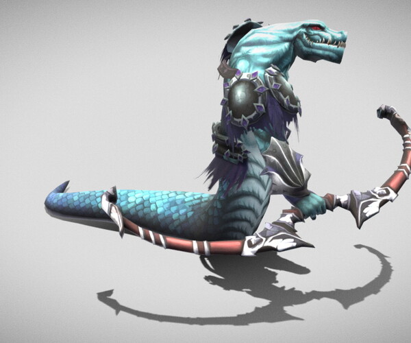 ArtStation - Dungeon Fantasy Monster - Noble Serpent Archer | Game Assets