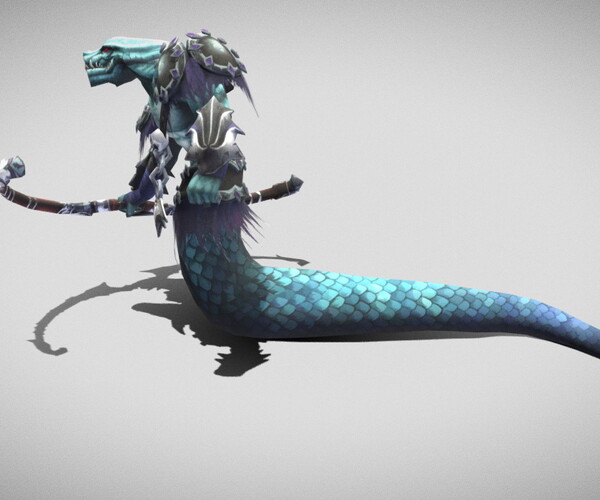 ArtStation - Dungeon Fantasy Monster - Noble Serpent Archer | Game Assets