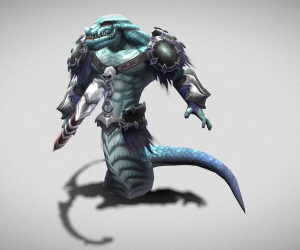 ArtStation - Dungeon Fantasy Monster - Noble Serpent Archer | Game Assets