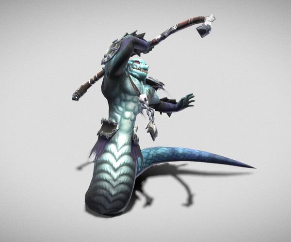 ArtStation - Dungeon Fantasy Monster - Noble Serpent Archer | Game Assets
