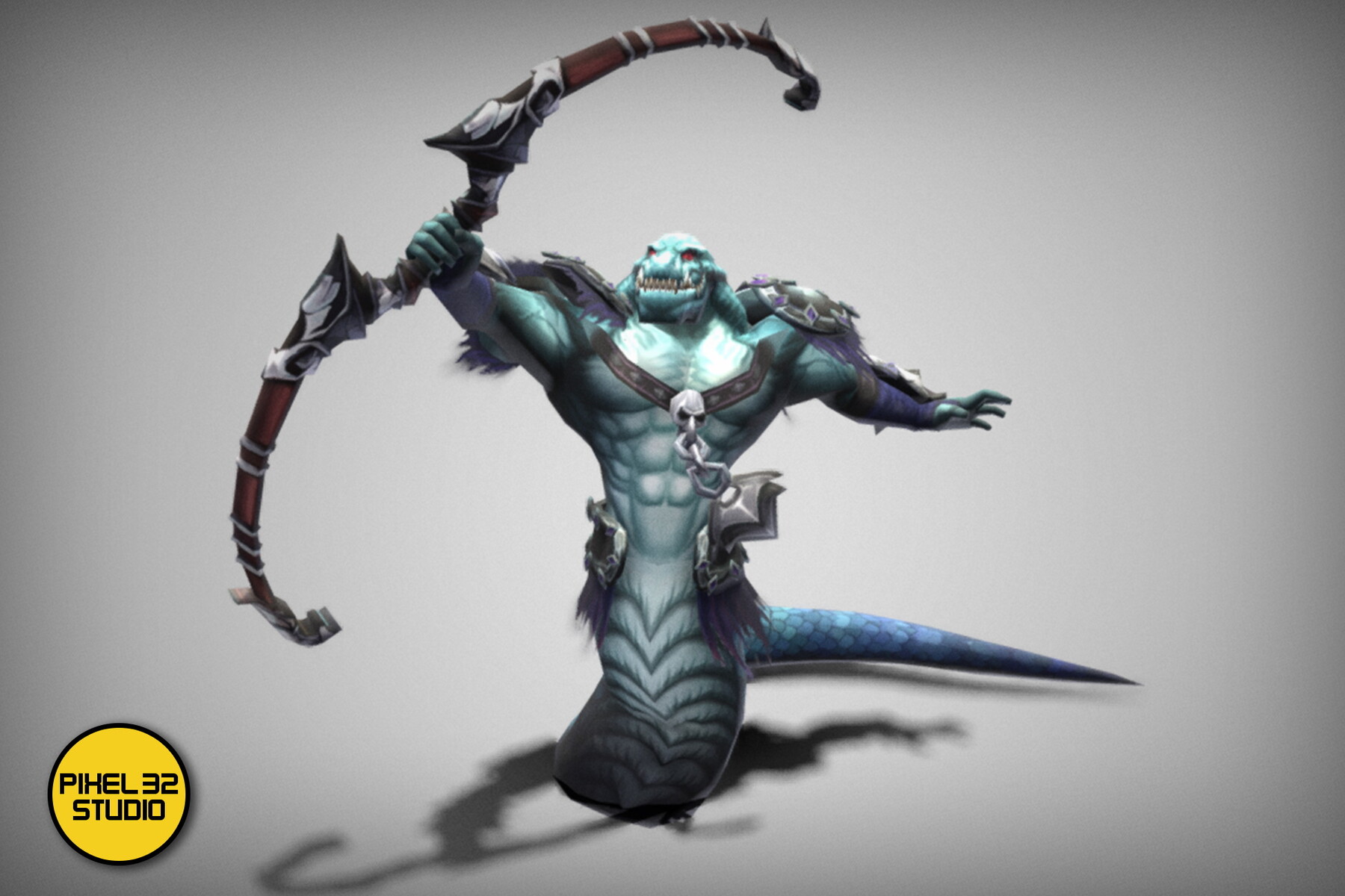 ArtStation - Dungeon Fantasy Monster - Noble Serpent Archer | Game Assets