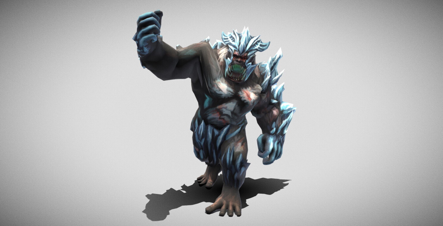 ArtStation - Dungeon Fantasy Monster - Beast of Ice | Game Assets