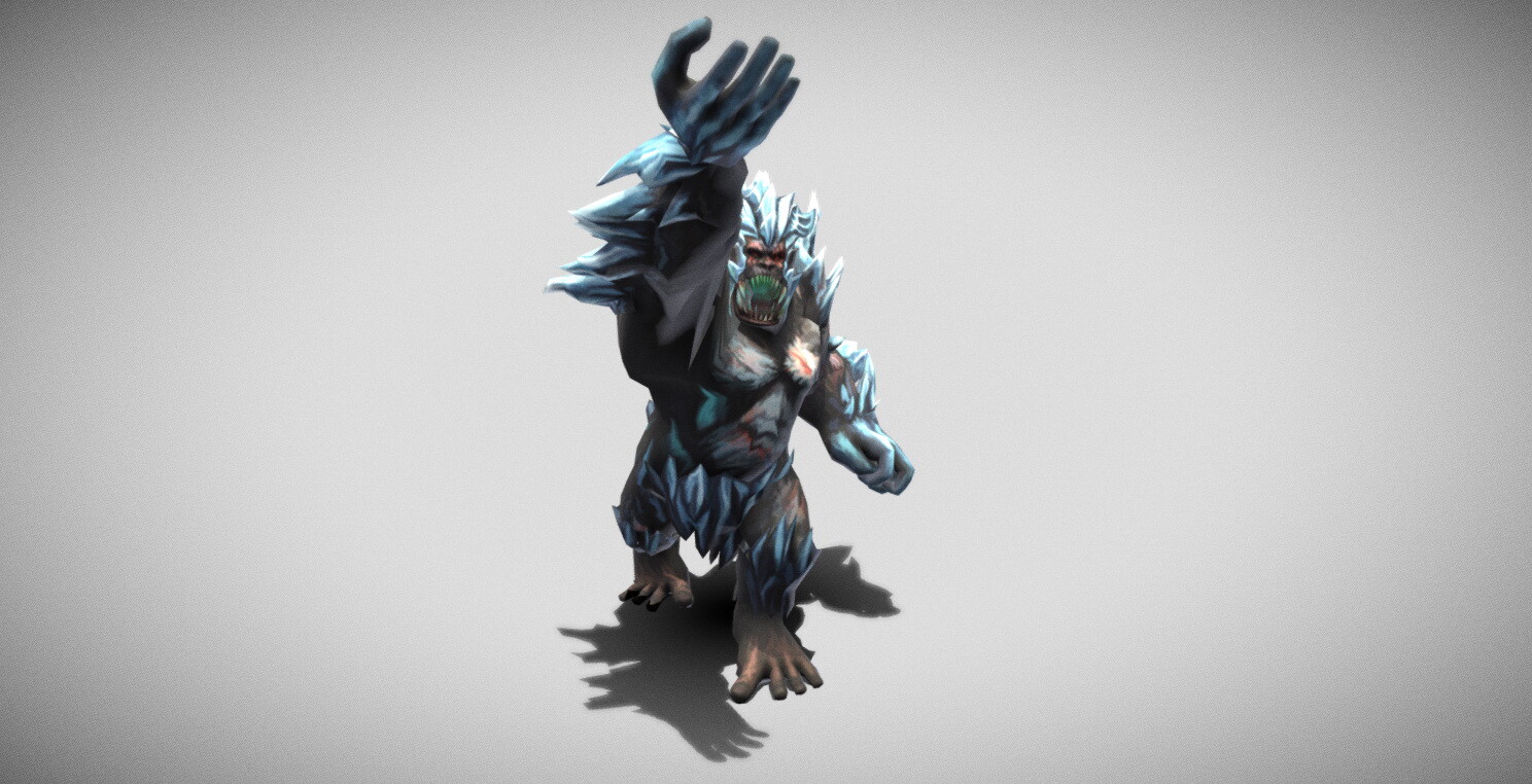 ArtStation - Dungeon Fantasy Monster - Beast of Ice | Game Assets