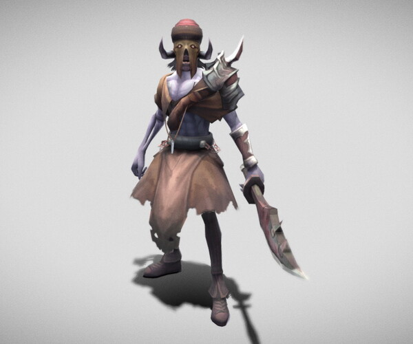 ArtStation - Dungeon Fantasy Monster - Savage Zombie | Game Assets