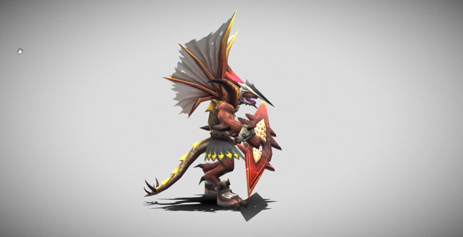 ArtStation - Dungeon Fantasy Monster - Noble Lizard Warrior 1 | Game Assets