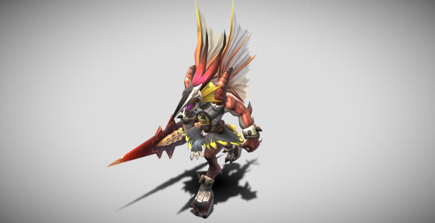 ArtStation - Dungeon Fantasy Monster - Noble Lizard Warrior 1 | Game Assets