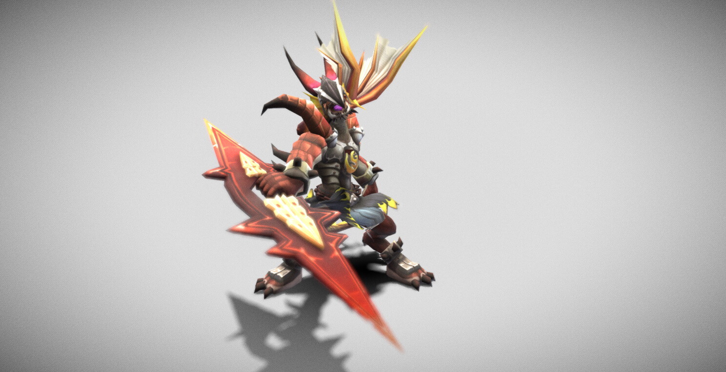 ArtStation - Dungeon Fantasy Monster - Noble Lizard Warrior 1 | Game Assets