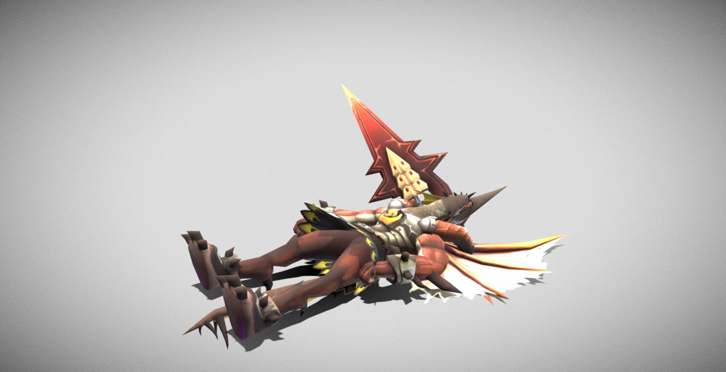 ArtStation - Dungeon Fantasy Monster - Noble Lizard Warrior 1 | Game Assets