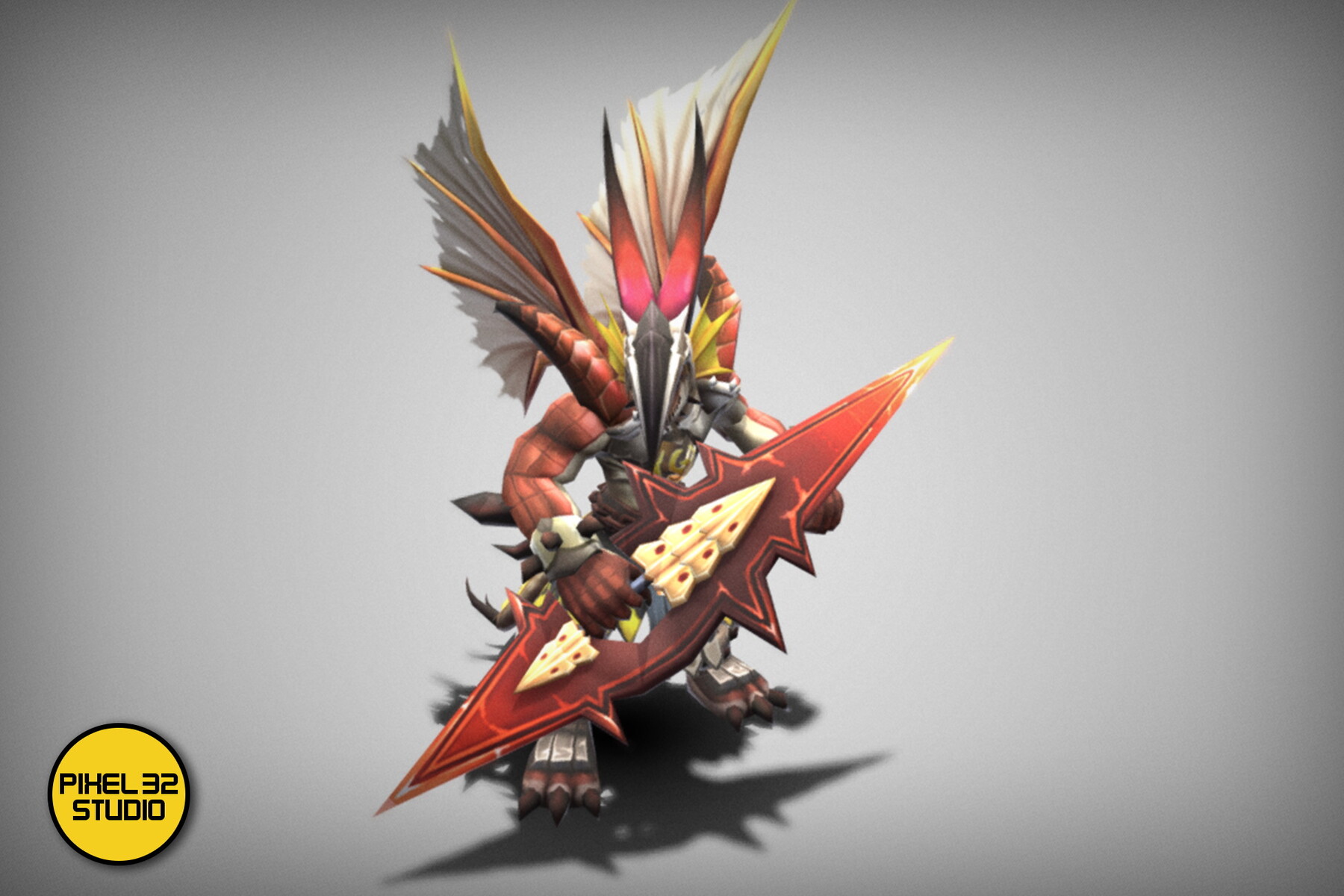 ArtStation - Dungeon Fantasy Monster - Noble Lizard Warrior 1 | Game Assets