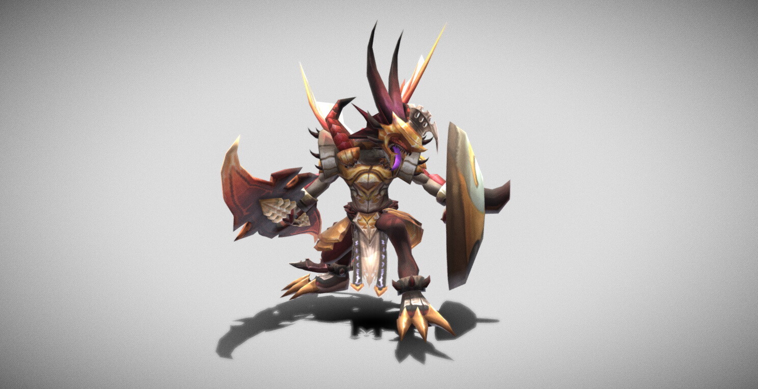 ArtStation - Dungeon Fantasy Monster - Noble Lizard Warrior 2 | Game Assets