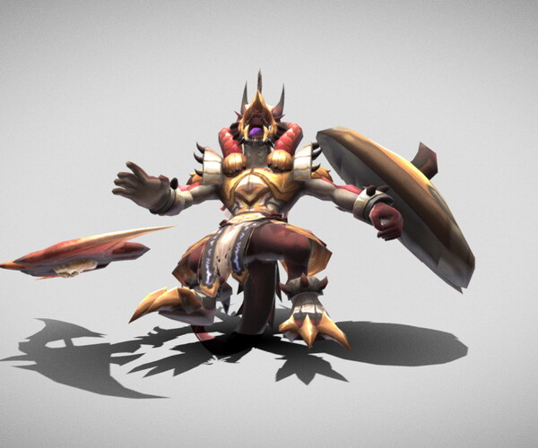 ArtStation - Dungeon Fantasy Monster - Noble Lizard Warrior 2 | Game Assets