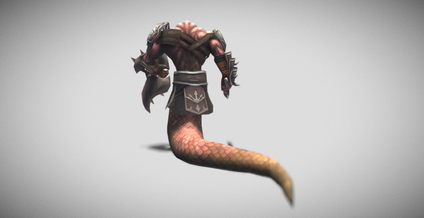 ArtStation - Dungeon Fantasy Monster - Serpent Warrior 2 | Game Assets