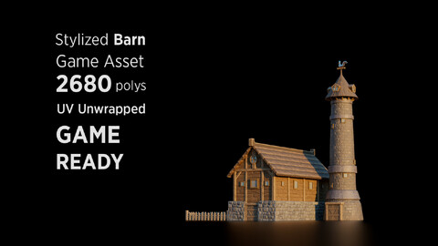 ArtStation - Stylized Barn Game Ready Asset | Game Assets