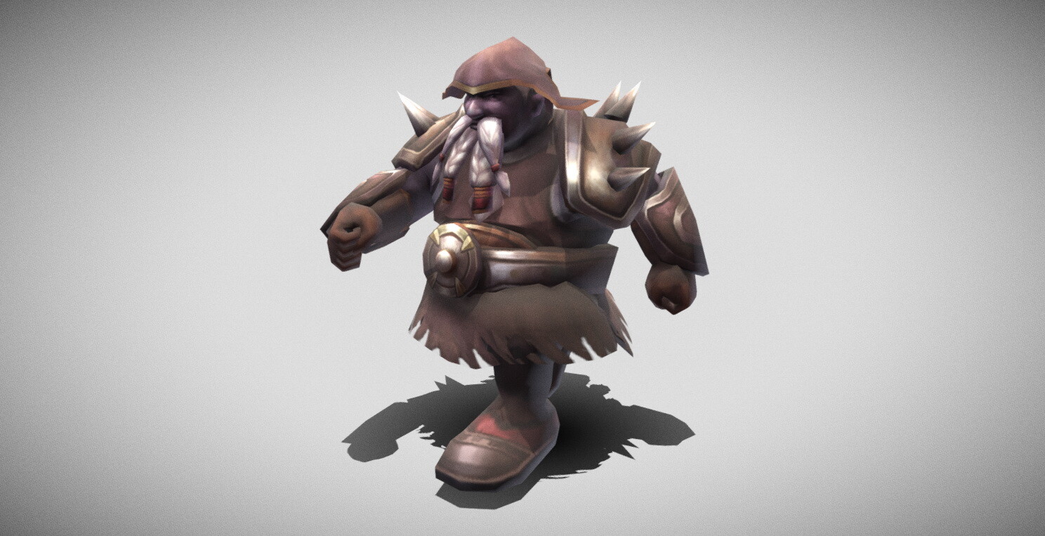 ArtStation - Dungeon Fantasy Monster - Upright Dwarf | Game Assets