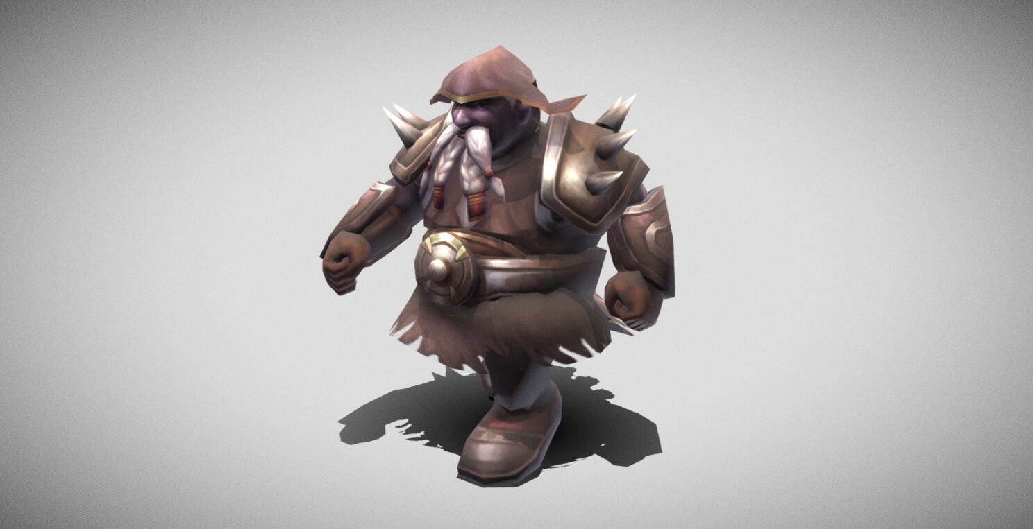 ArtStation - Dungeon Fantasy Monster - Upright Dwarf | Game Assets