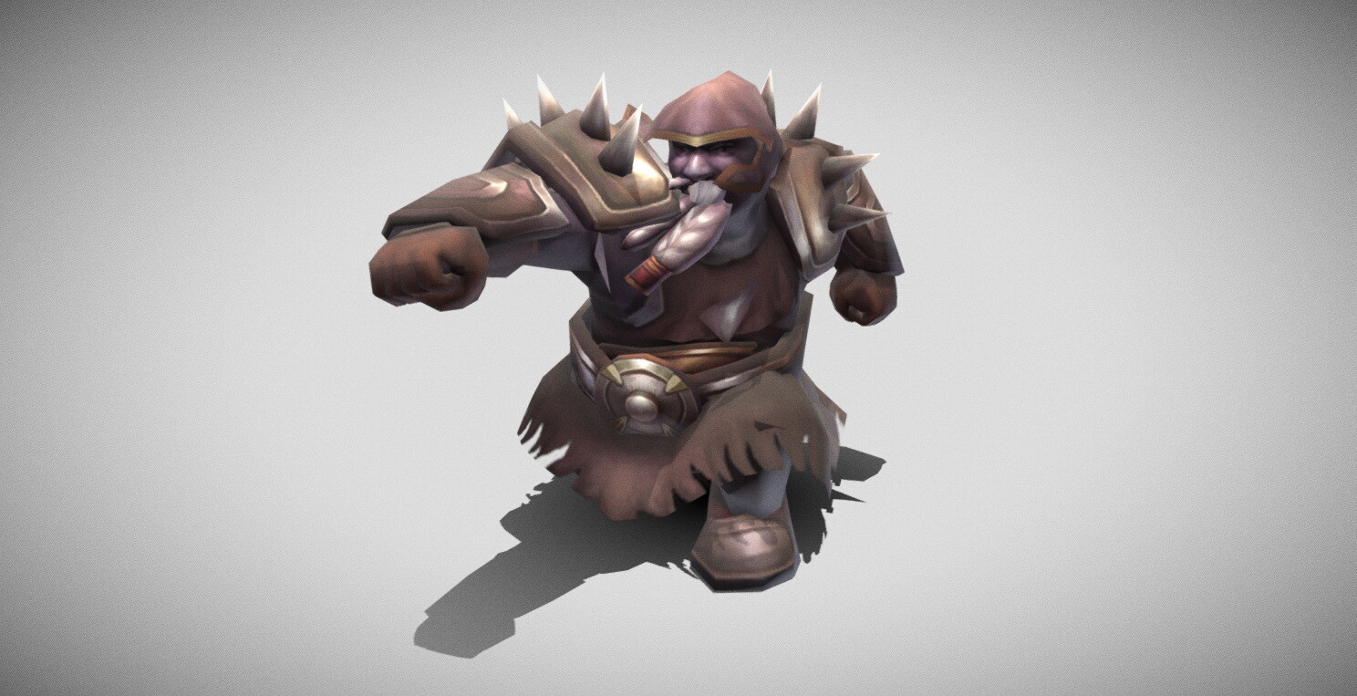 ArtStation - Dungeon Fantasy Monster - Upright Dwarf | Game Assets