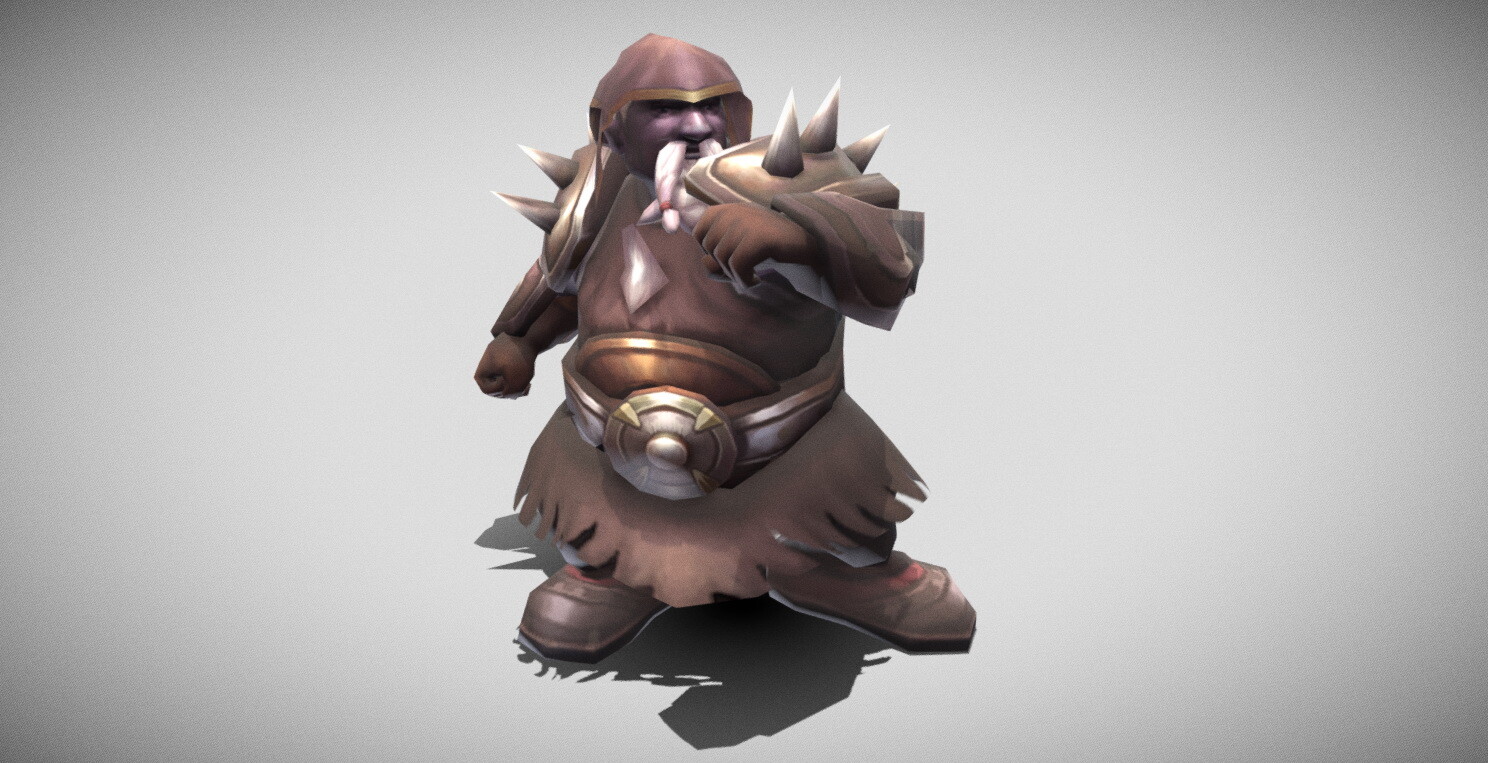 ArtStation - Dungeon Fantasy Monster - Upright Dwarf | Game Assets