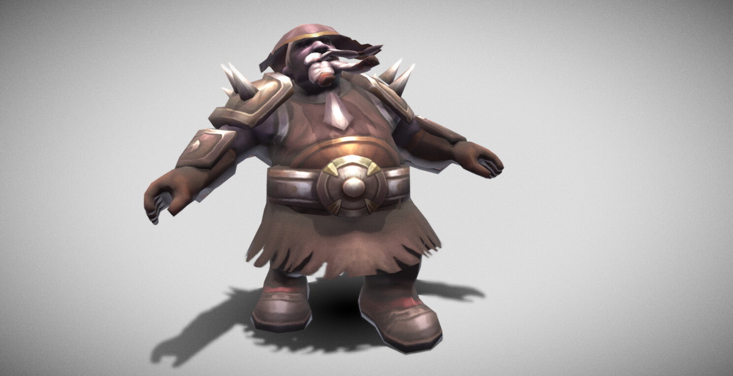 ArtStation - Dungeon Fantasy Monster - Upright Dwarf | Game Assets