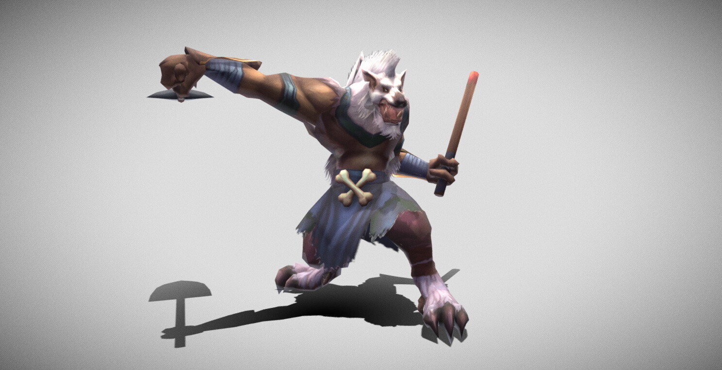 ArtStation - Dungeon Fantasy Monster - Miner Werewolf 1 | Game Assets
