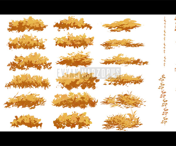 ArtStation - Stylized Nature Brushes pack for Photoshop | Stylized ...