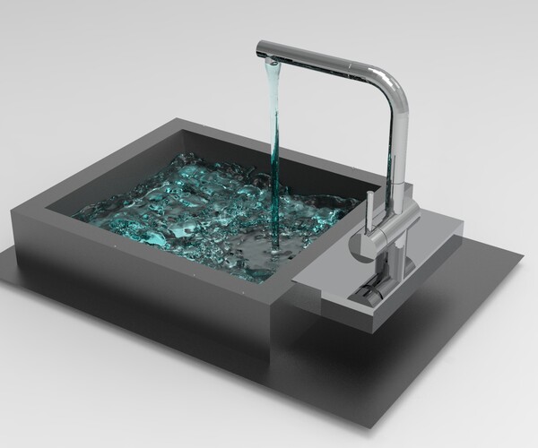 ArtStation - water simulation 3D (animated) | Game Assets