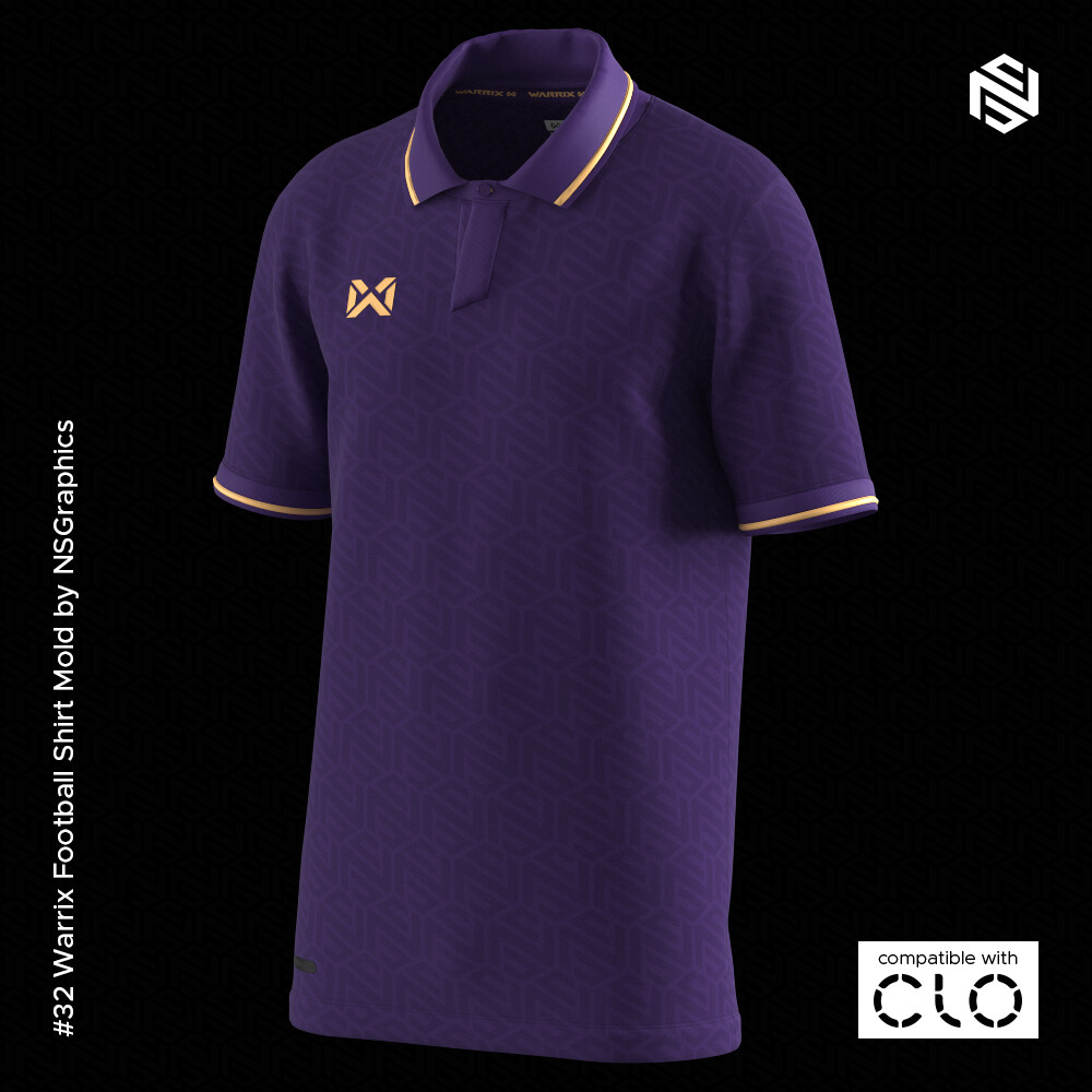 ArtStation - Warrix Football Shirt for CLO3D & Marvelous Designer ...