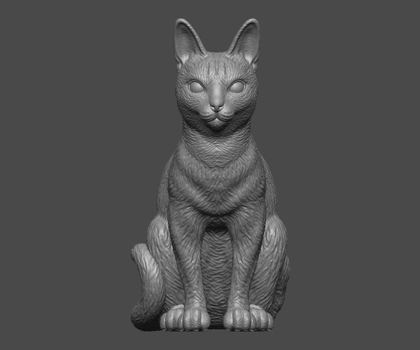 ArtStation - Cat for 3D Printing | Resources