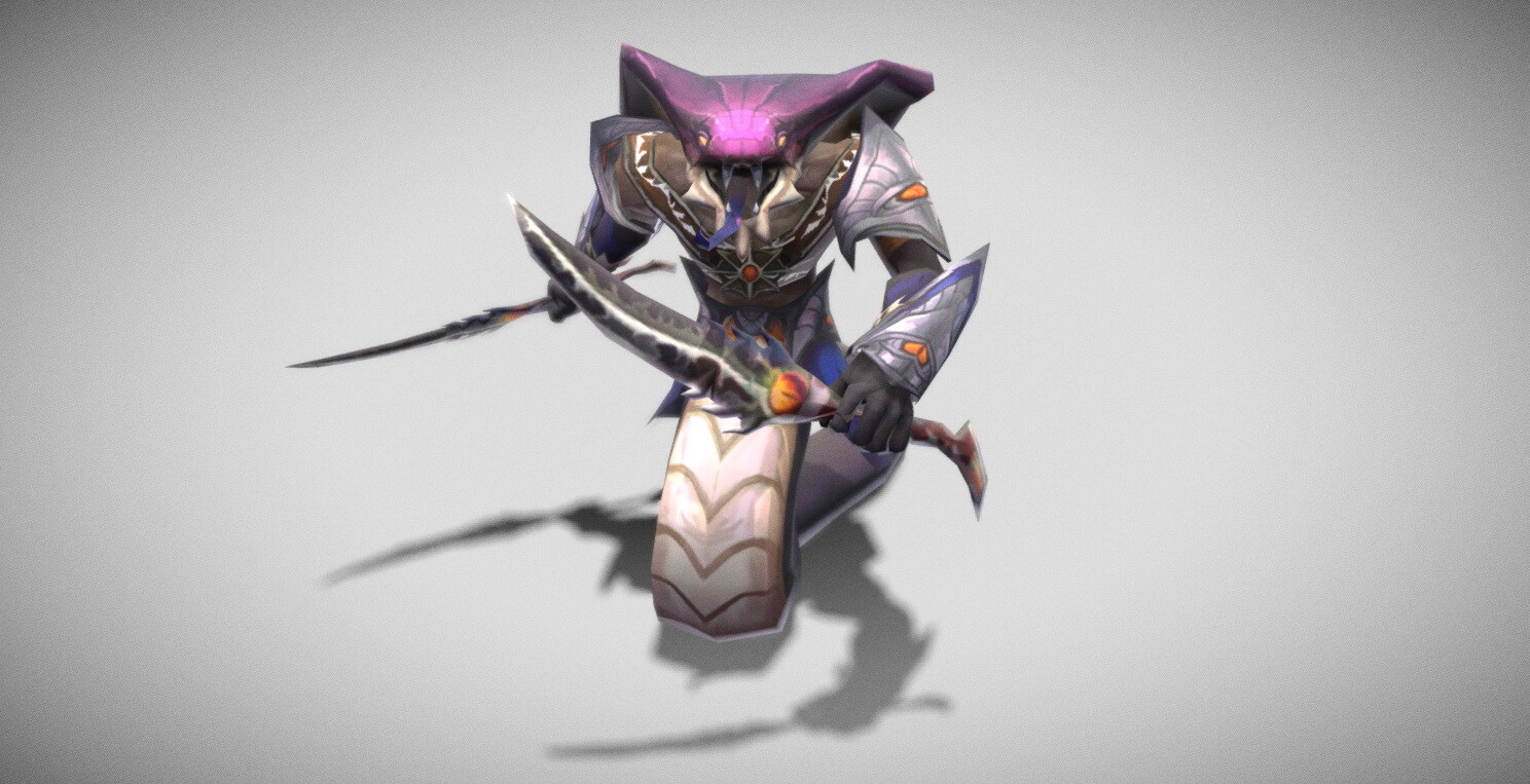 ArtStation - Dungeon Fantasy Monster - Double Sword Serpent | Game Assets