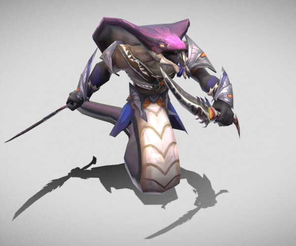 ArtStation - Dungeon Fantasy Monster - Double Sword Serpent | Game Assets