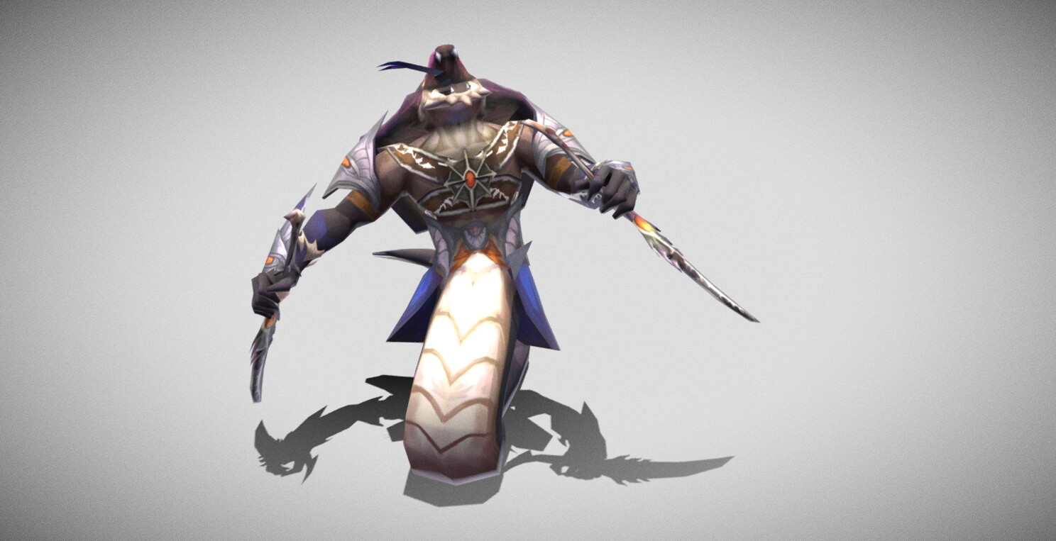 ArtStation - Dungeon Fantasy Monster - Double Sword Serpent | Game Assets