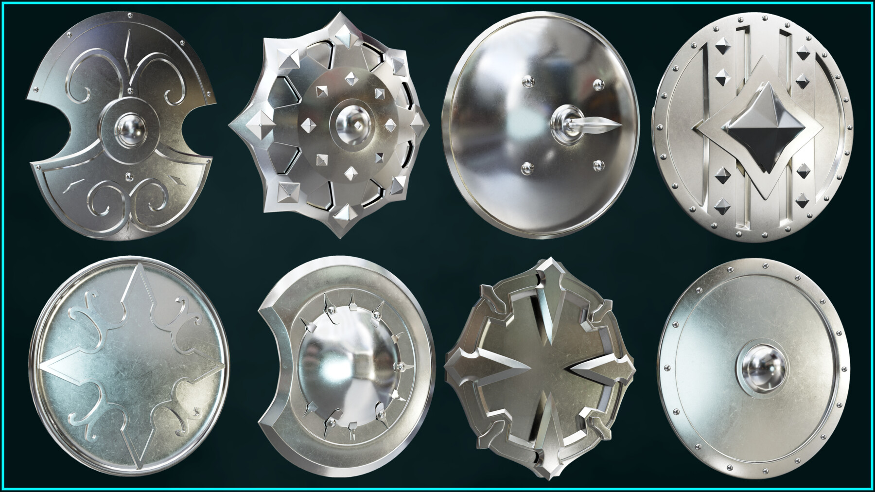 ArtStation - 55 Epic Shield Base Mesh - VOL 02 ( Game Ready ) | Game Assets