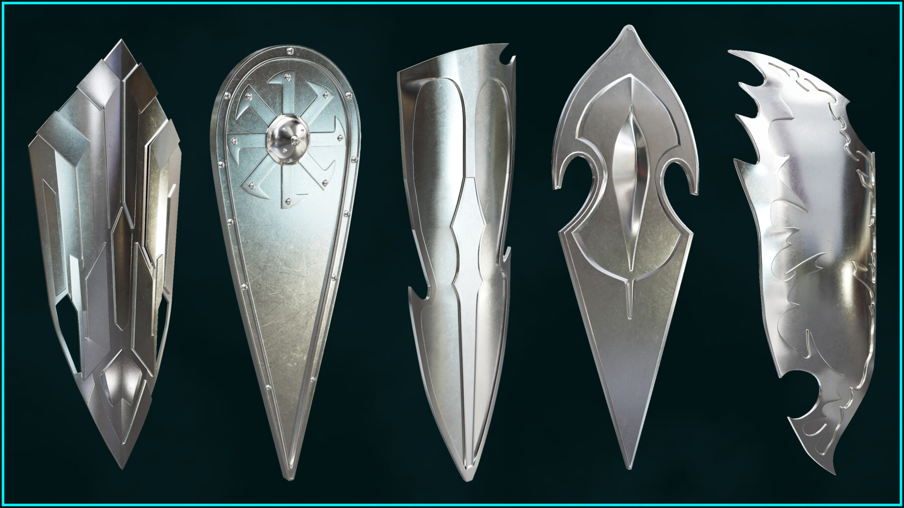 ArtStation - 55 Epic Shield Base Mesh - VOL 02 ( Game Ready ) | Game Assets