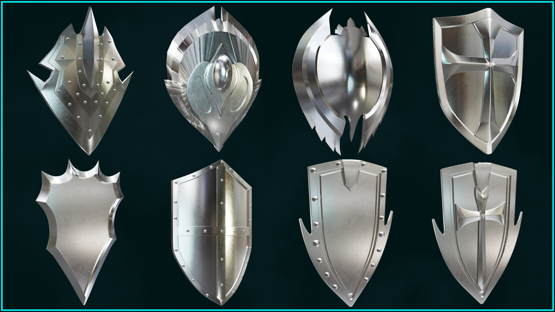 ArtStation - 55 Epic Shield Base Mesh - VOL 02 ( Game Ready ) | Game Assets