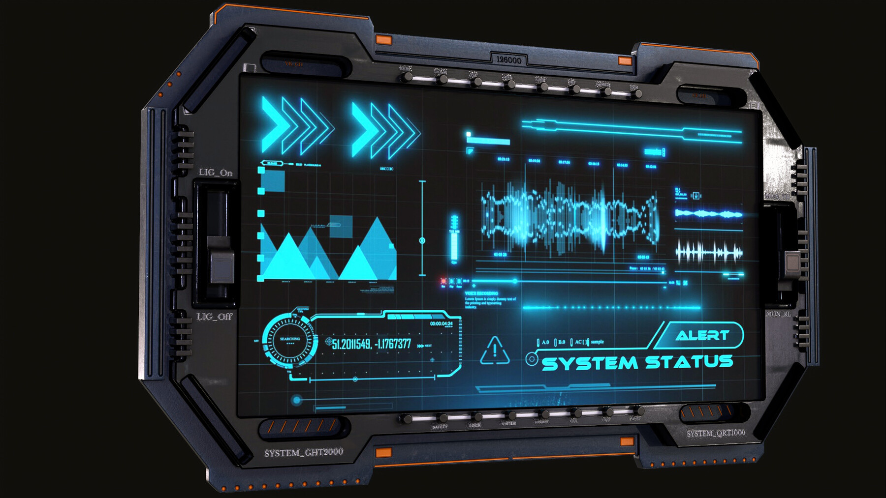 ArtStation - control panel screen - scifi panel Vol 02 3D model | Game ...